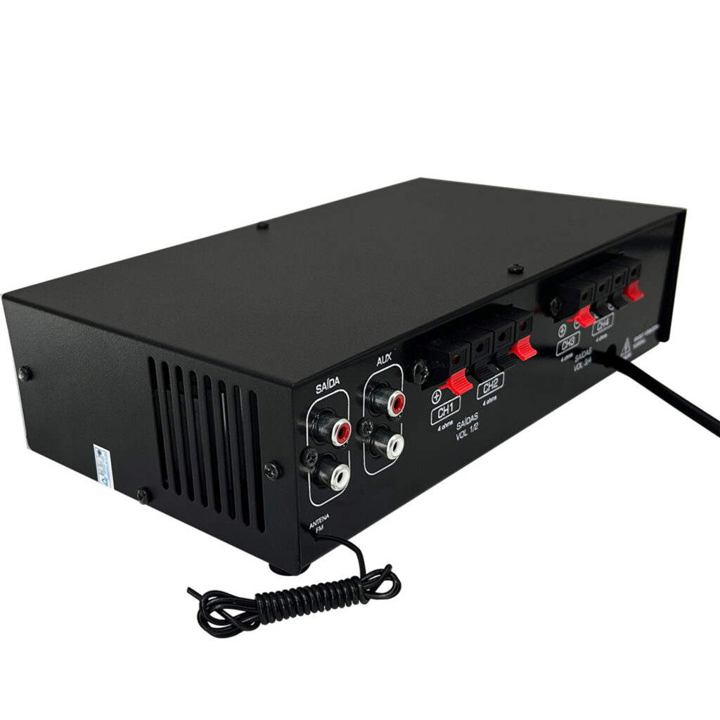 Amplificador bluetooth receiver 7000 120W som ambiente Le son 4 canais ...